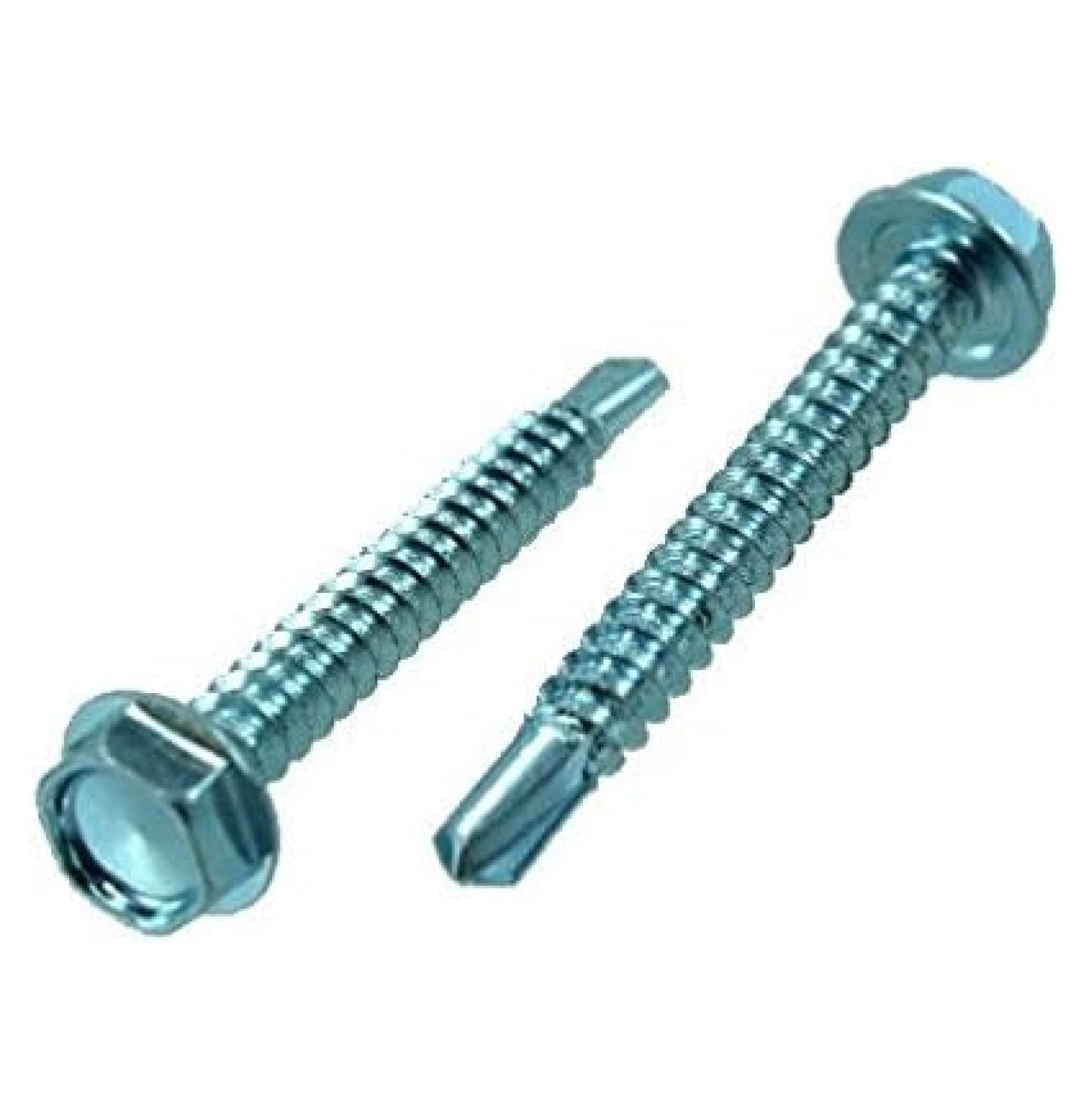 # 12 X 4" Zinc Plated Hex Head Drill & Tap Screws (Box of 100 ...