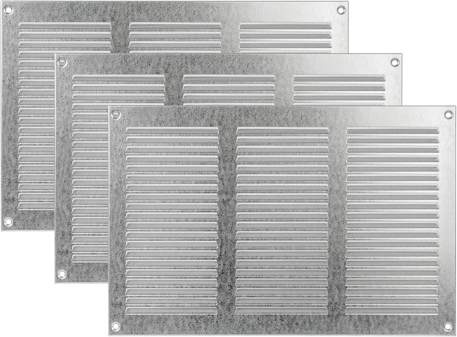 12'' X 8'' Inch (Overall Dimensions) Pack of 3 - Galvanized - Air Vent ...