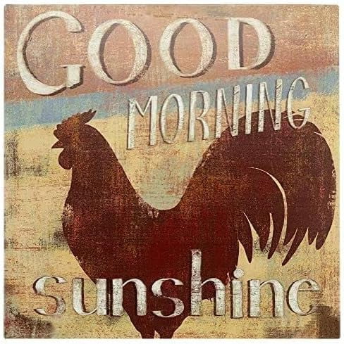 12" X 8" Inches Good Morning' Vintage Metal Bar Tin Sign, Kitchen Signs ...