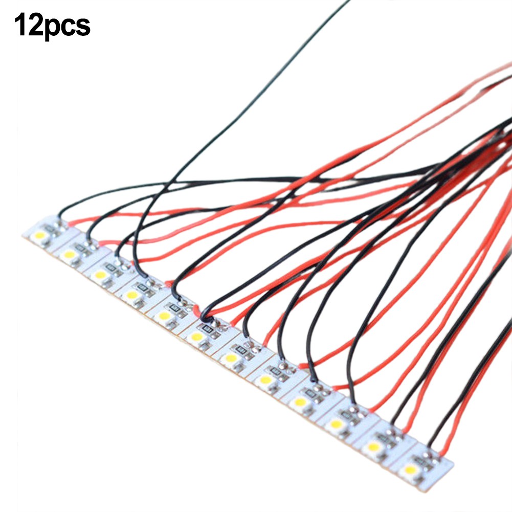 12 X Complete Wired Led Lights Pre-Wired Cold White 12V Building ...