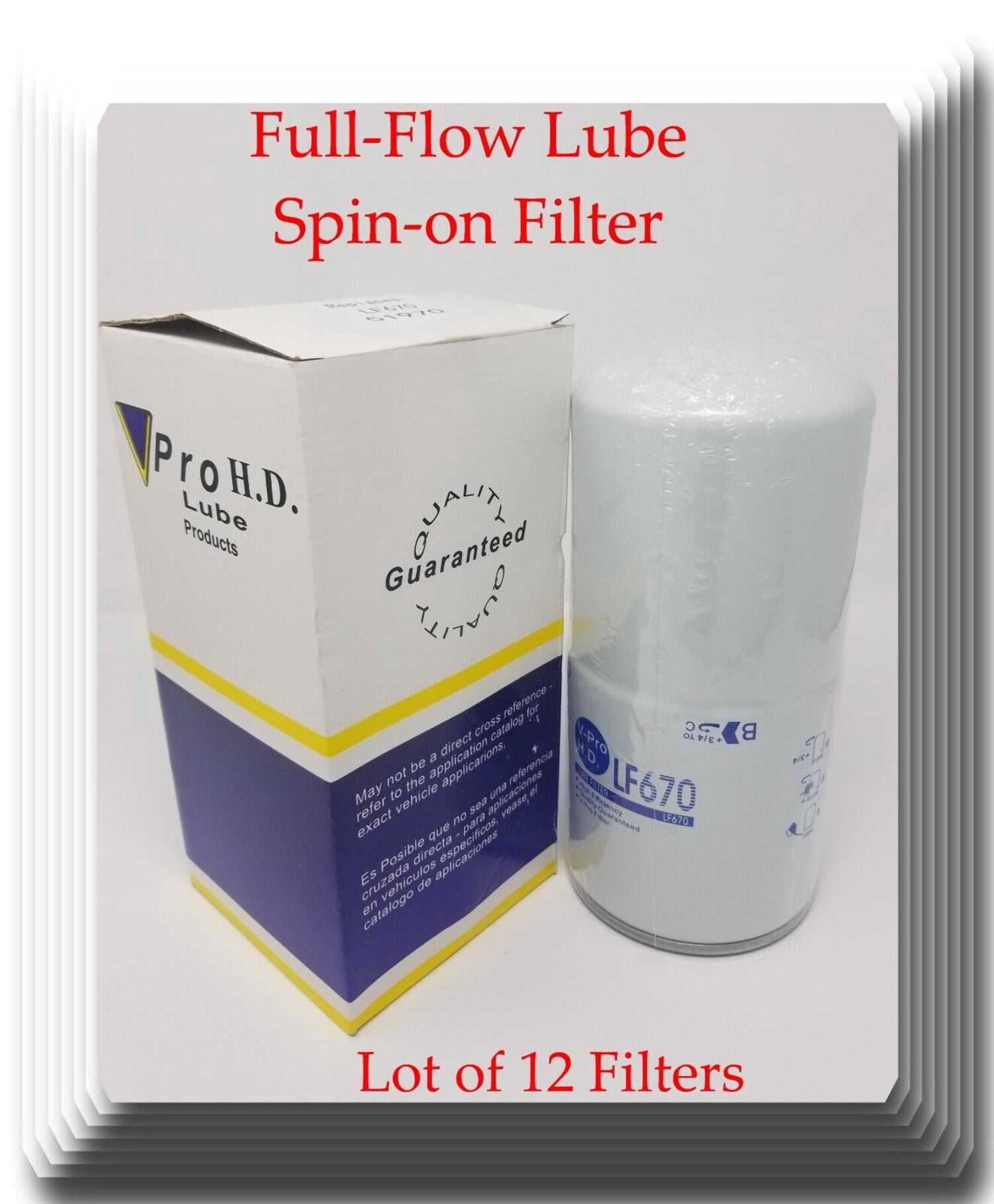 12 X Engine Oil Filter LF670 Fits: Cummins Engine for more of 2100 ...