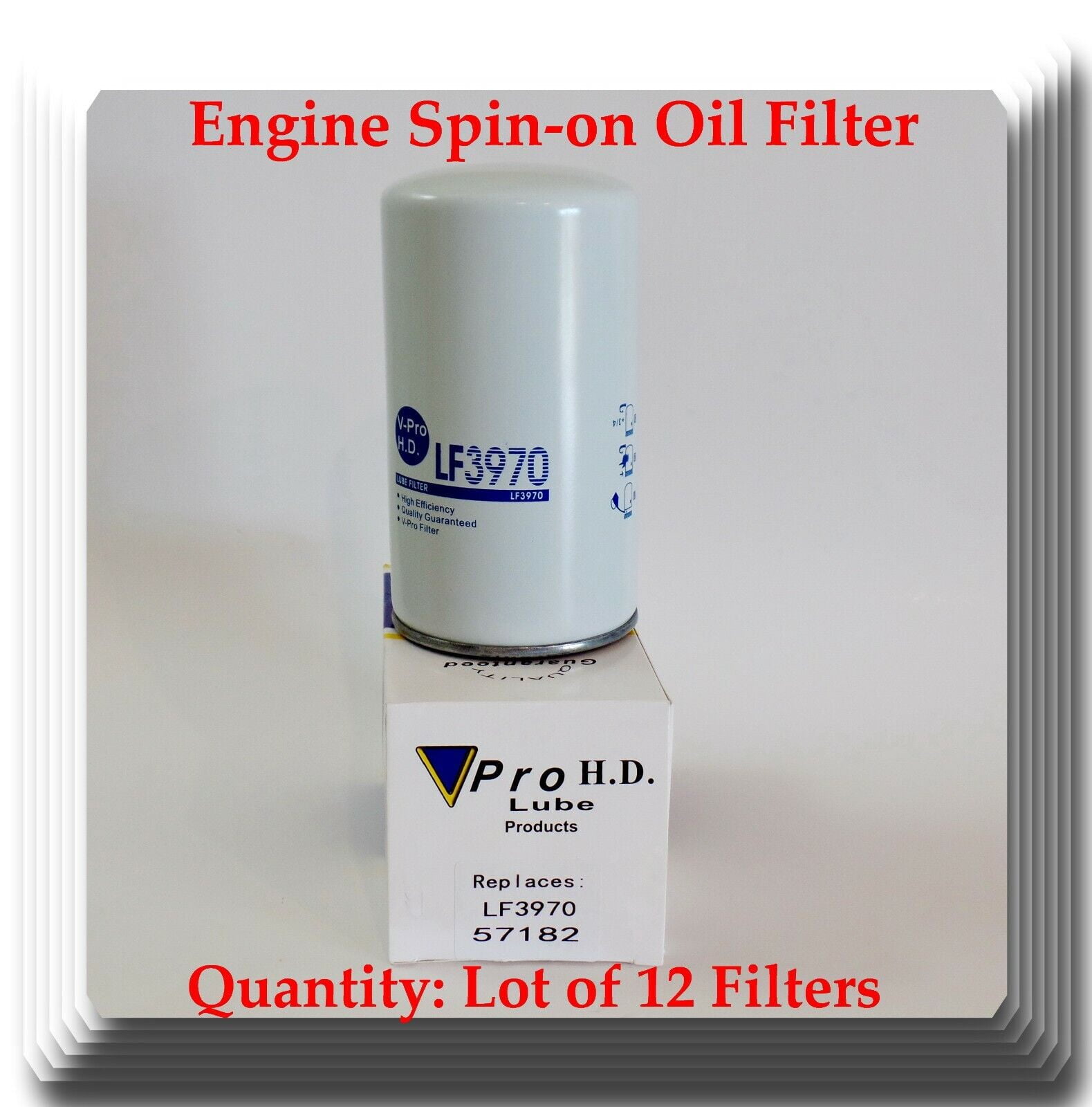12 X Oil Filters Diesel Engines LF3970 Fits: Freightliner Kenworth ...