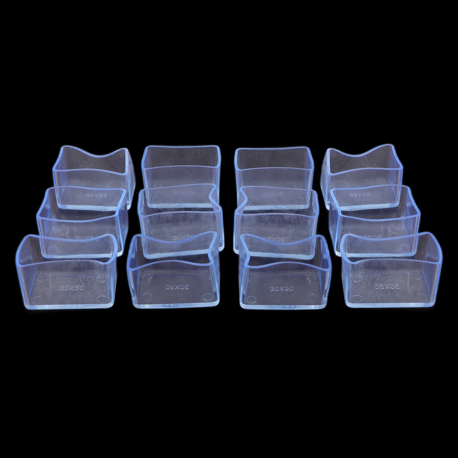 12 X Pvc Chair Leg Rectangle Covers Furniture Table Feet Floor ...