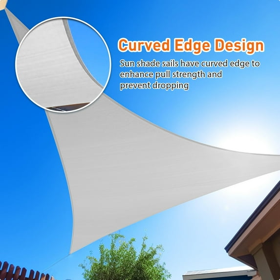 12'X12'X17'Sunshade Sail UV-Protective High-grade Canvas Sunshade ...