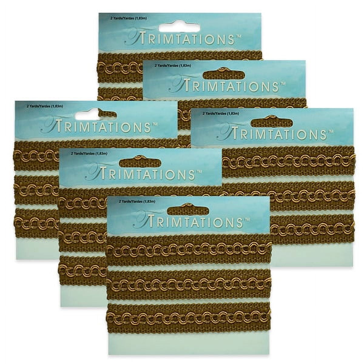 12 Yards of Sheena Woven Circle Braid Trim 6 Packs of 2 Yards - Walmart.com