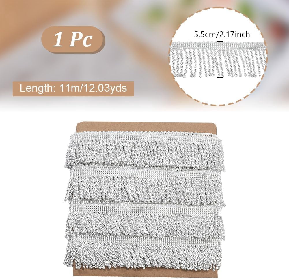 12 Yardsx2.2Inch Fringe Trim Chainette Sewing Lace Trim Fringe Tassel ...