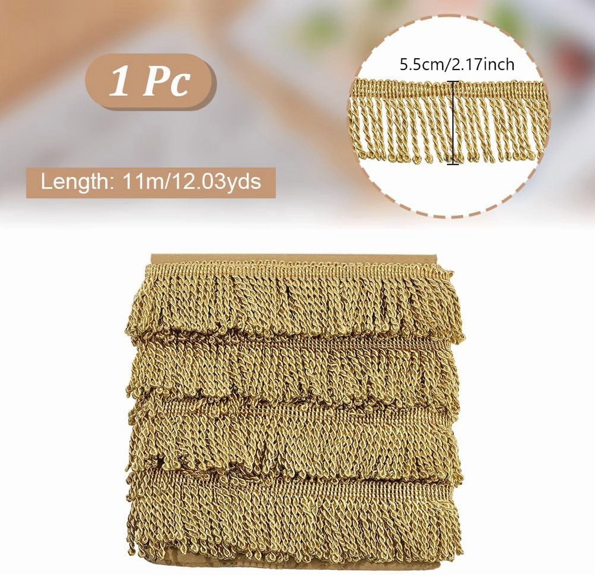 12 Yardsx2.2Inch Fringe Trim Chainette Sewing Lace Trim Fringe Tassel ...
