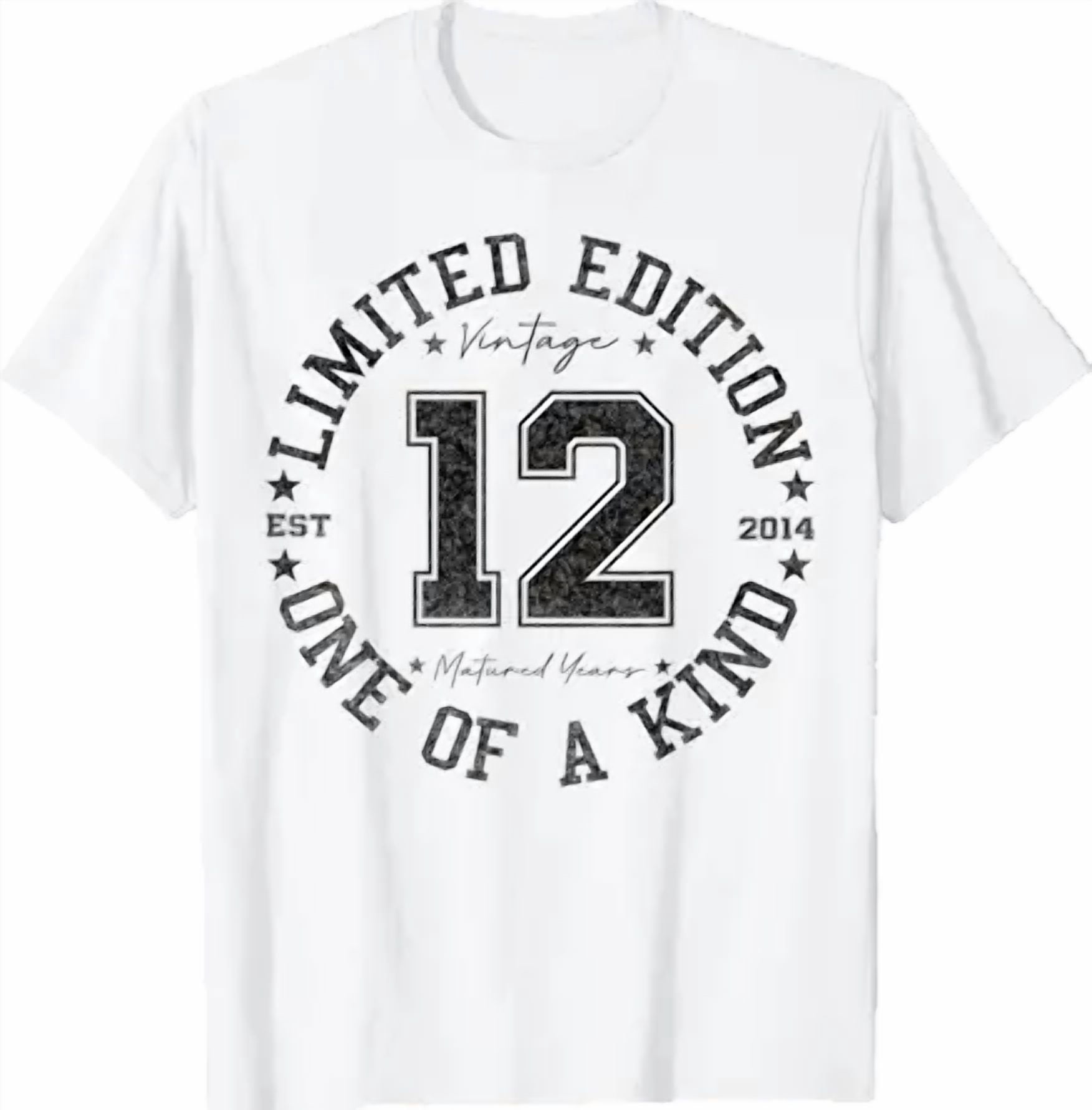 12 Year Old Gifts Vintage 2014 Limited Edition 12th Birthday T-Shirt ...