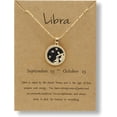 12 Zodiac Constellation Necklace Gold Round Disc Coin Pendant Necklaces ...