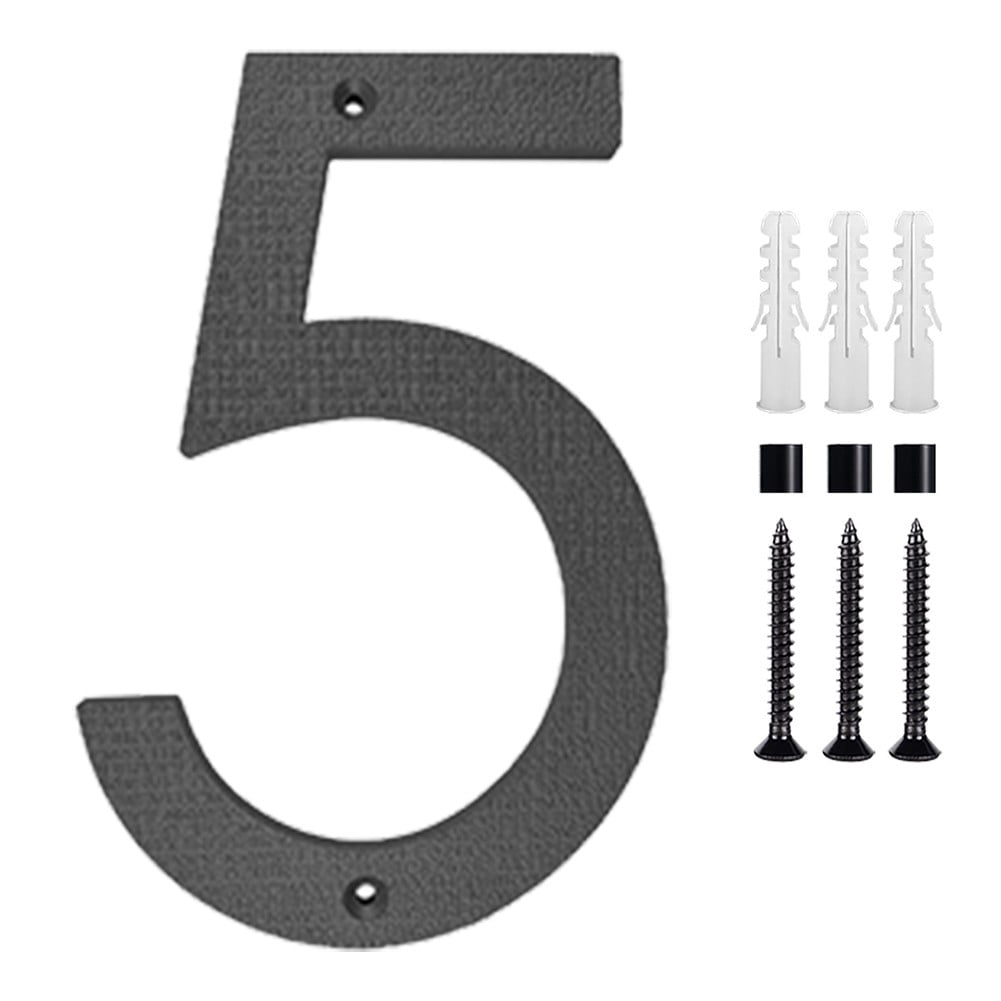 12" black house number with numbers/letters for outdoor decoration 5 ...