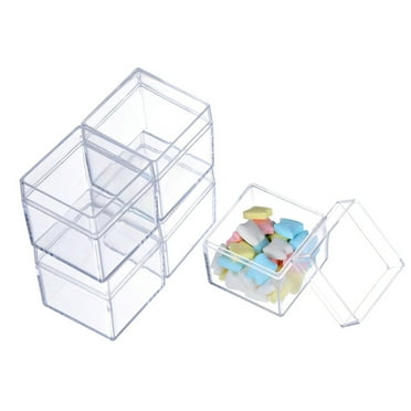 30 Pcs Transparent Bead Box Mini Plastic Storage Clear Container Small ...