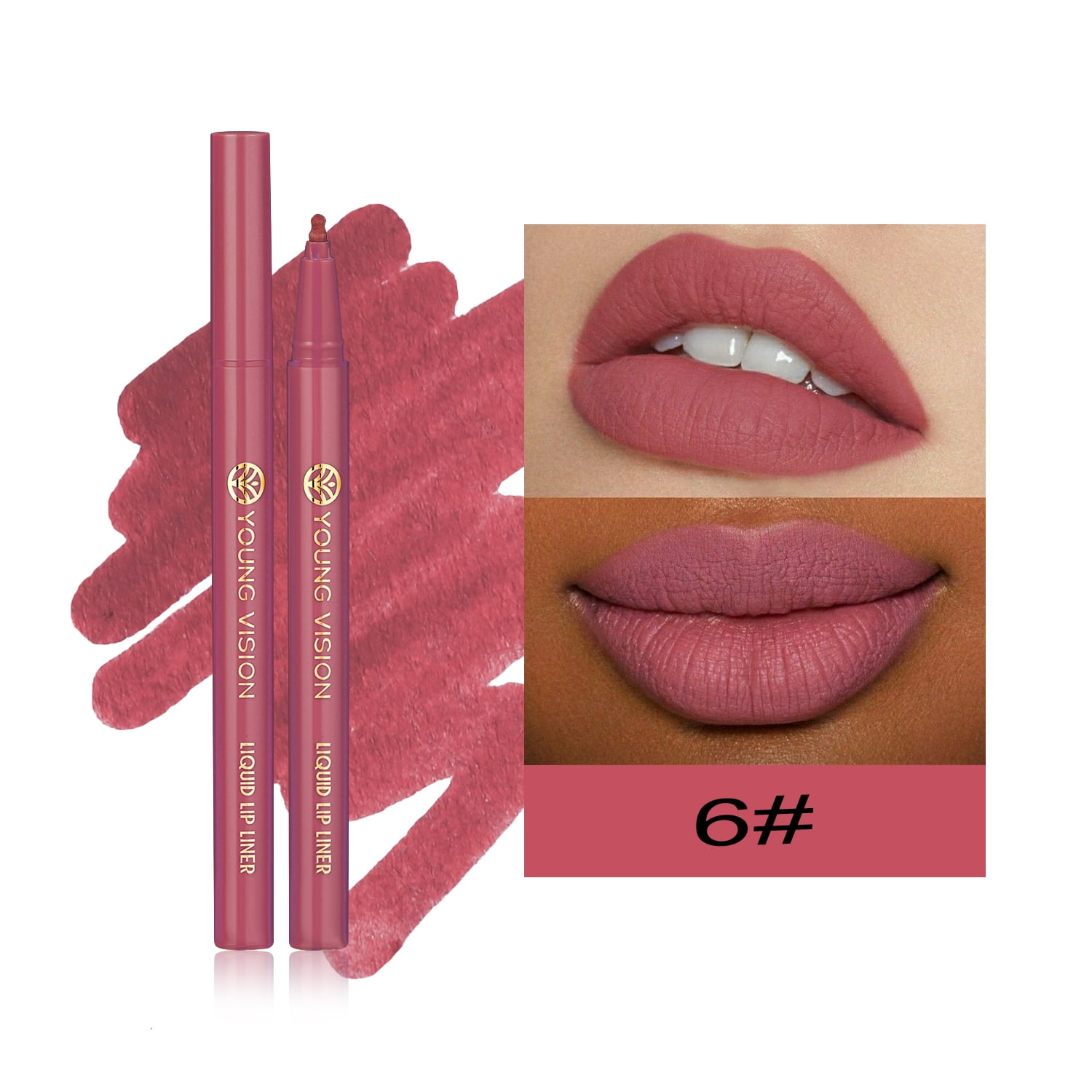 12 color matte liquid lipliner sponge gourd head fog surface bare color ...