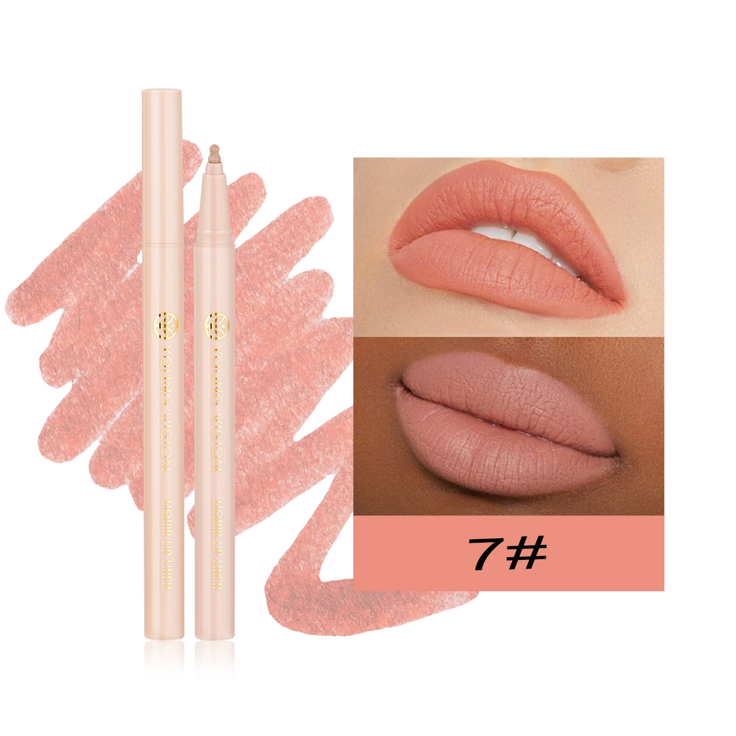 12 color matte liquid lipliner sponge gourd head fog surface bare color ...