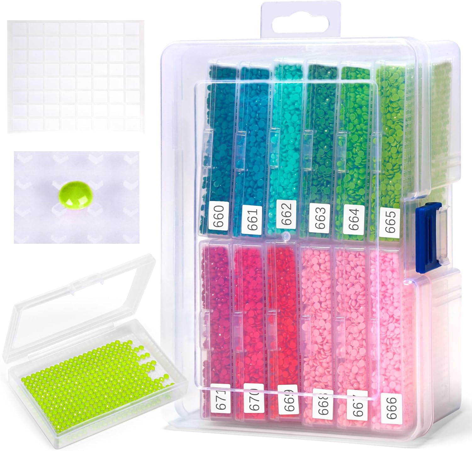 12 count 2-in-1 Art Storage Trays with , Convex Bottom Painting Storage ...