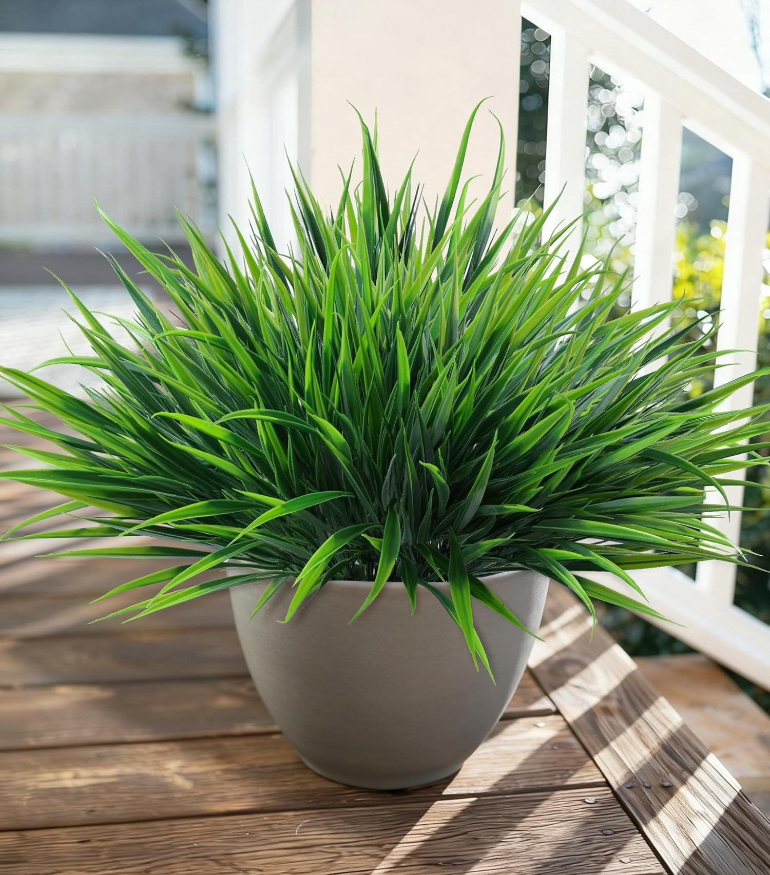 12 count Artificial Outdoor Plastic Grass Spring Decoration Faux ...