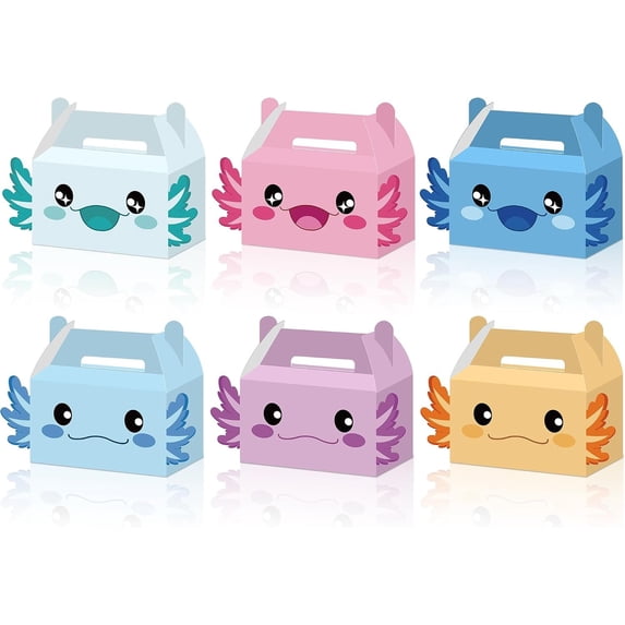 12 count Axolotl Party Favor Boxes DIY Axolotl Themed Birthday Boxes ...