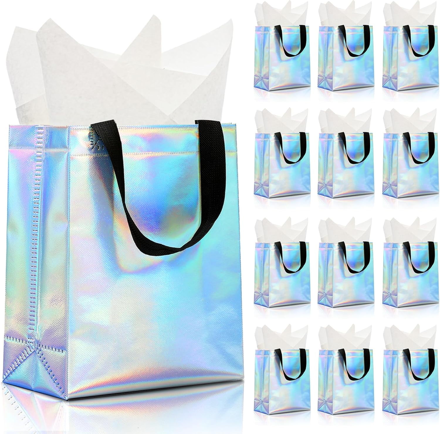 12 count Bags(Includes Tissue Paper) bag with handle Birthdays Parties ...