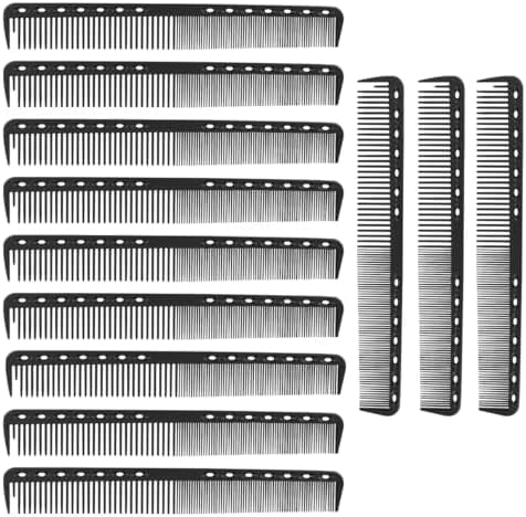 12 count Carbon Fiber Hair Combs Double-Sided Wide Combs for Men and ...