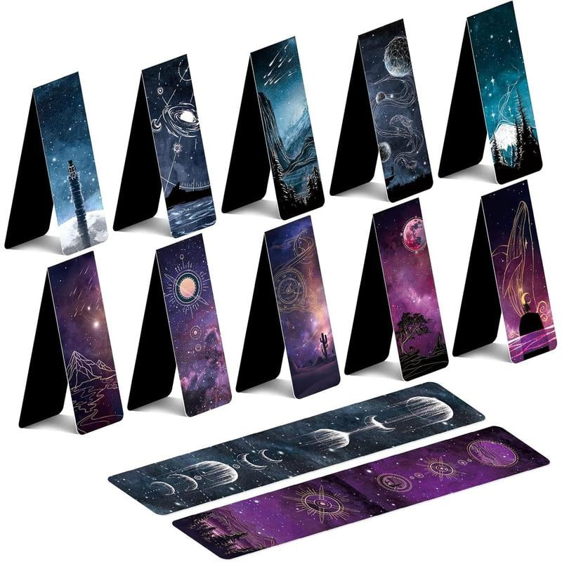 12 count Cool Bookmarks, Space Starry Night Bookmarks for Book Lovers ...