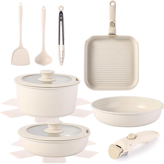 12 count Kitchen Cookware Set non pan Removable & microwaveablewith ...