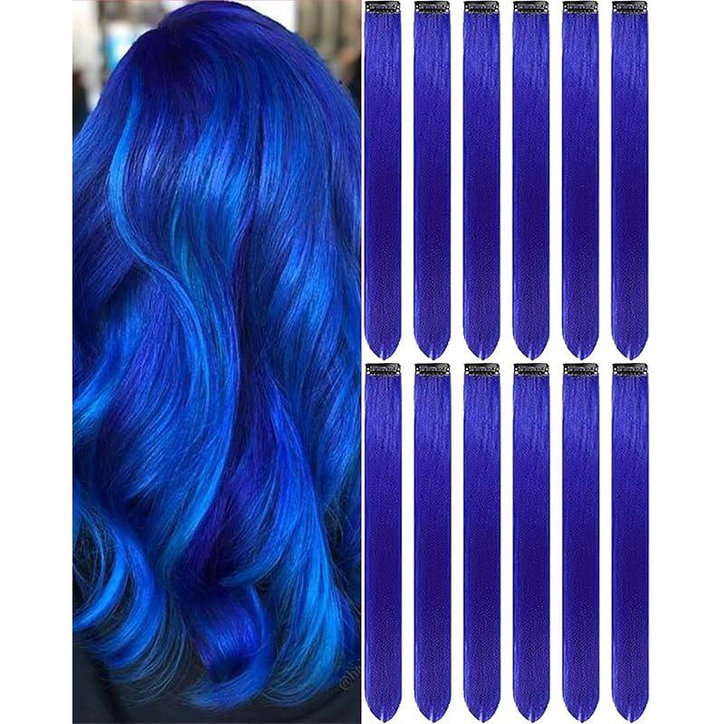 12 count Red Hair Extensions Clip in, 20 Inch Colored Hair Extensions ...