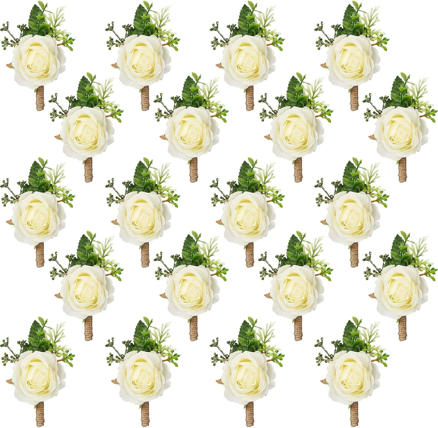 12 count Rose Boutonniere for Men Wedding Corsage Rose Groom and ...