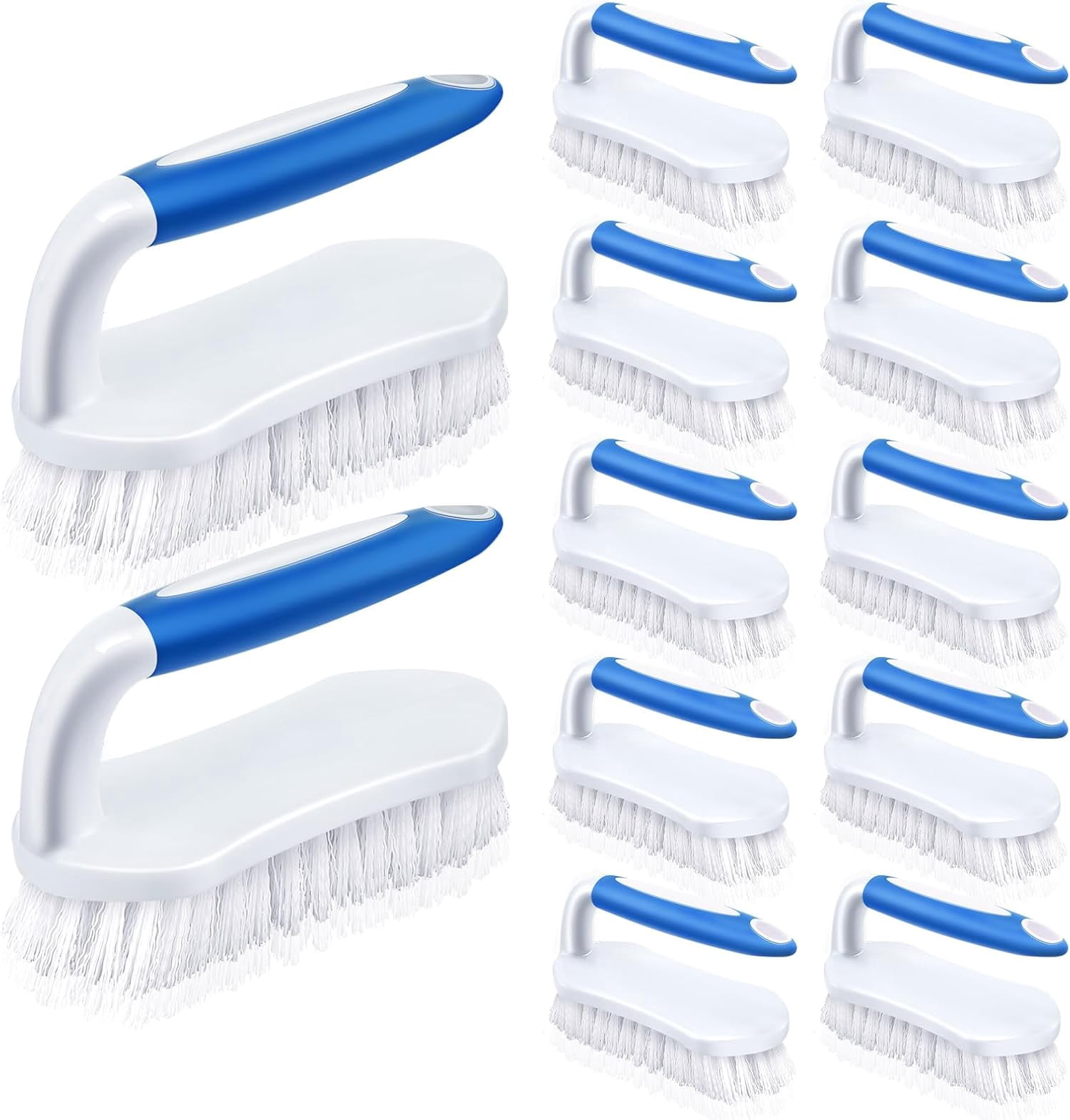 12 count Scrub Brush for Cleaning with Handle Comfortable to Grip Heavy ...