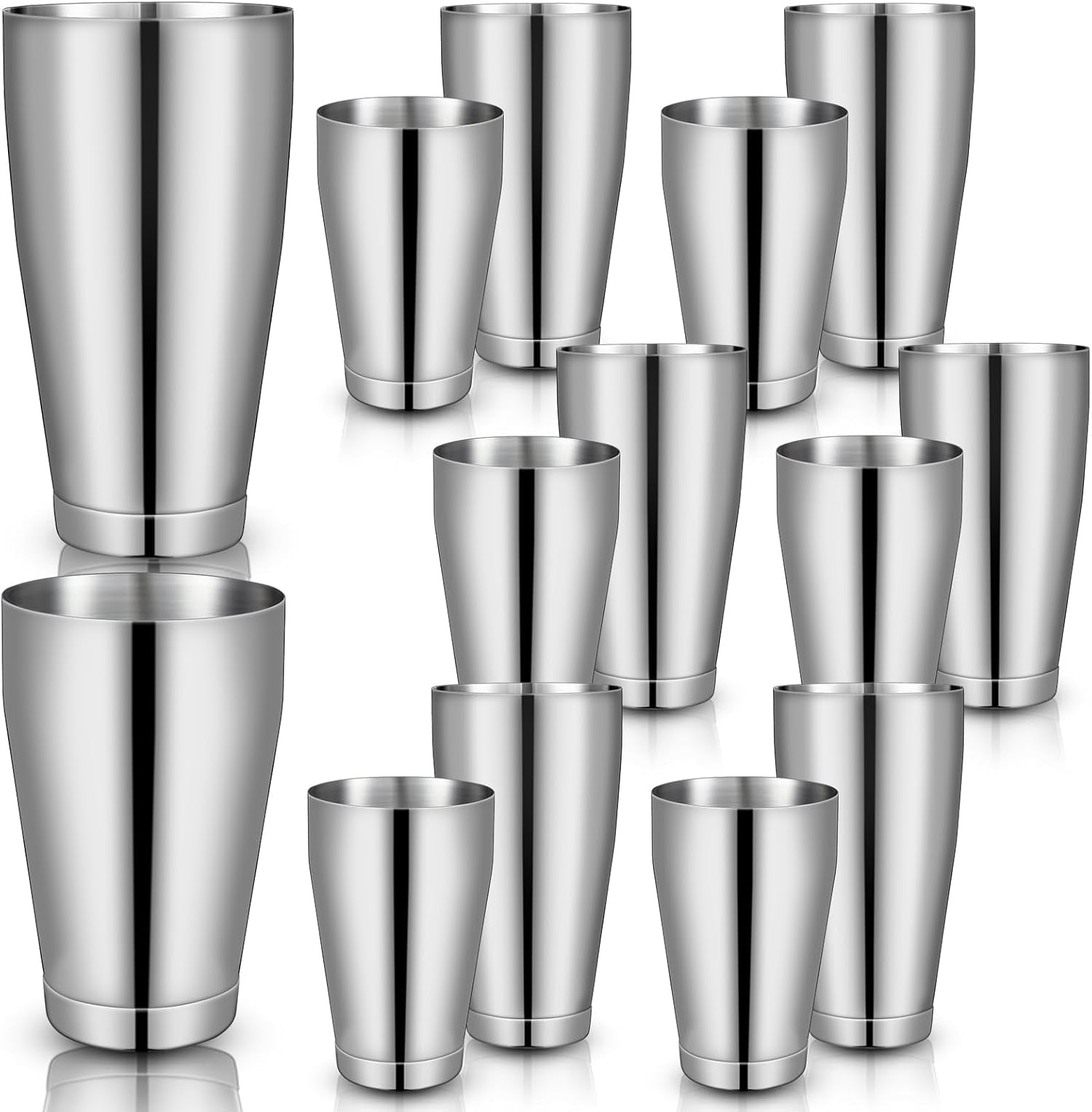 12 count Shakers Professional Bar Shaker Boston Set Stainless Martini ...
