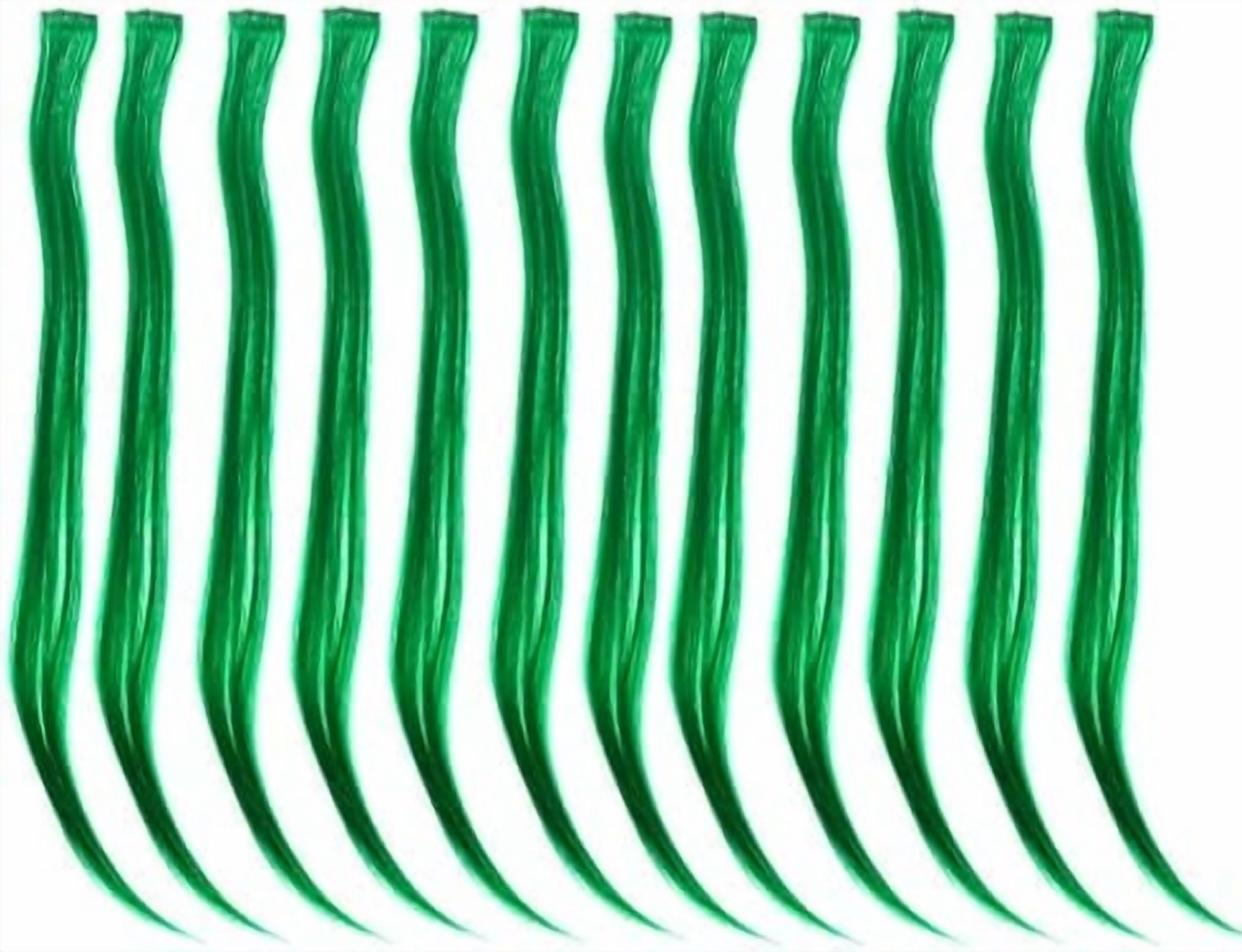 12 count Straight One Color Party Highlights Clip on in Hair Extensions ...