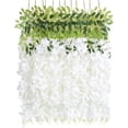 12 count Wisteria 3.6ft Wisteria Artificial Vines White Silk Long ...