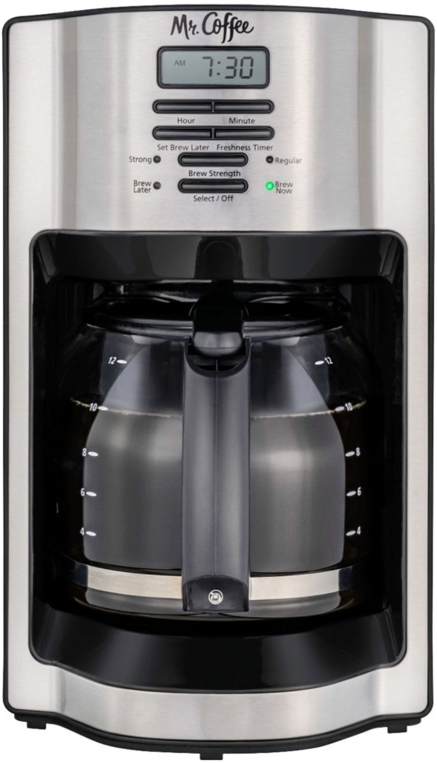 12-cup Capacity Programmable Coffee Maker Spill-proof Transparent Water ...