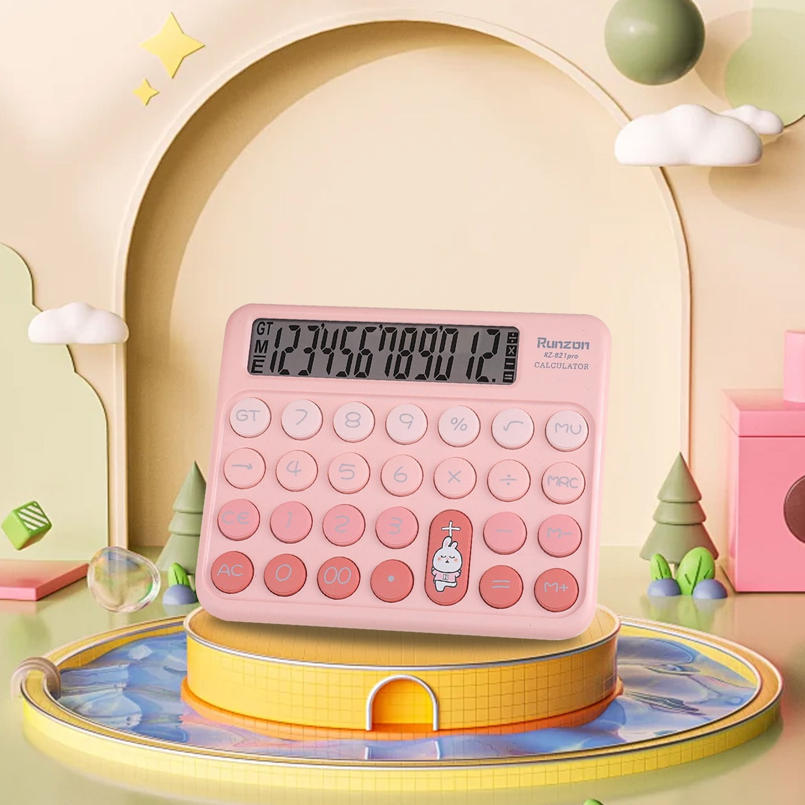 12-digit Scientific Calculator, Large Lcd Display, Dual-function Keys ...