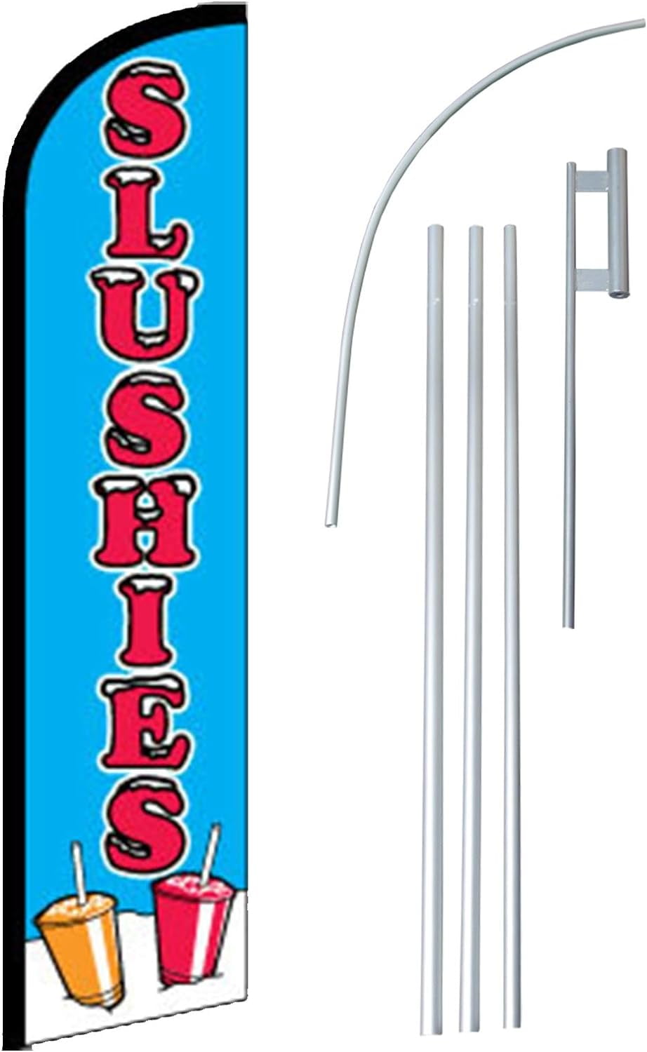 12-foot SUPER Swooper (Windless) Flag With Heavy-Duty Anodized Aluminum ...