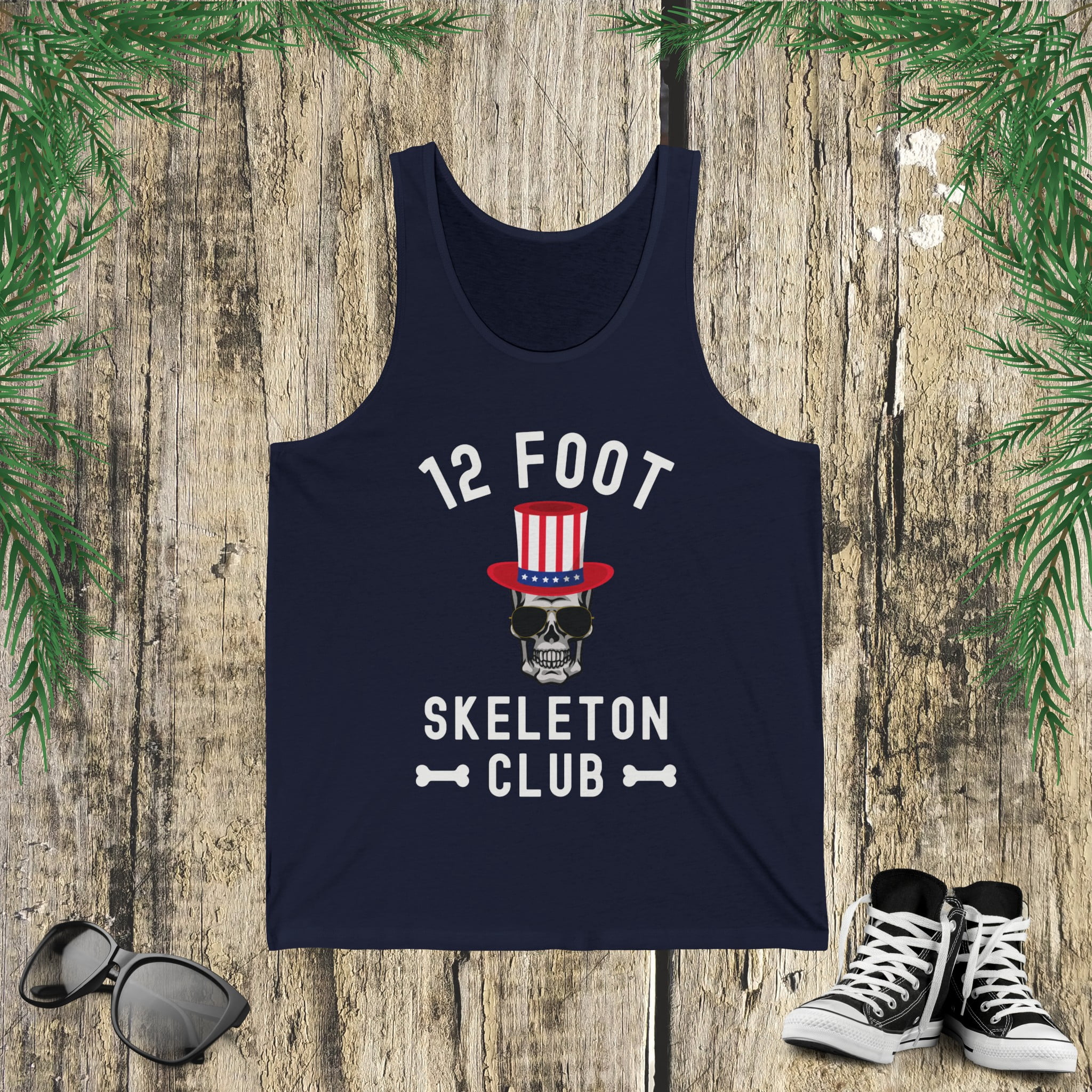 12 foot Skeleton Club glasses Giant Skelly funny 4th of July Jersey ...