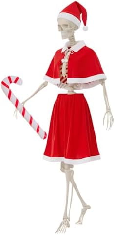 A 12-foot tall giant Christmas skeleton costume set with a Santa Claus ...