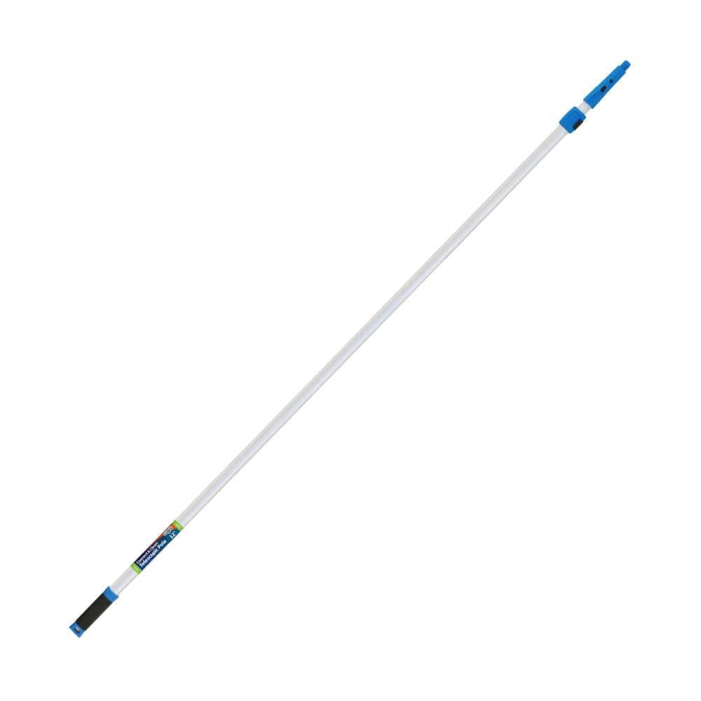 12 ft. Aluminum Telescoping Pole with Connect and Clean Locking Cone ...