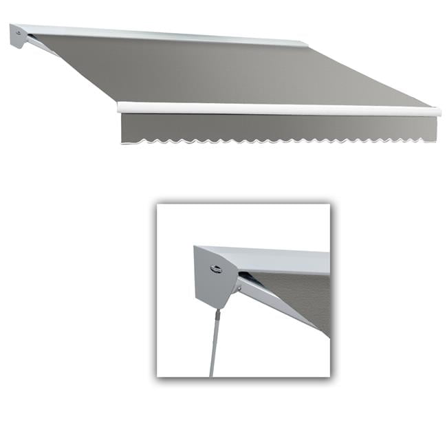 12 ft. Destin with Hood Manual Retractable Awning, Gray - 120 in ...