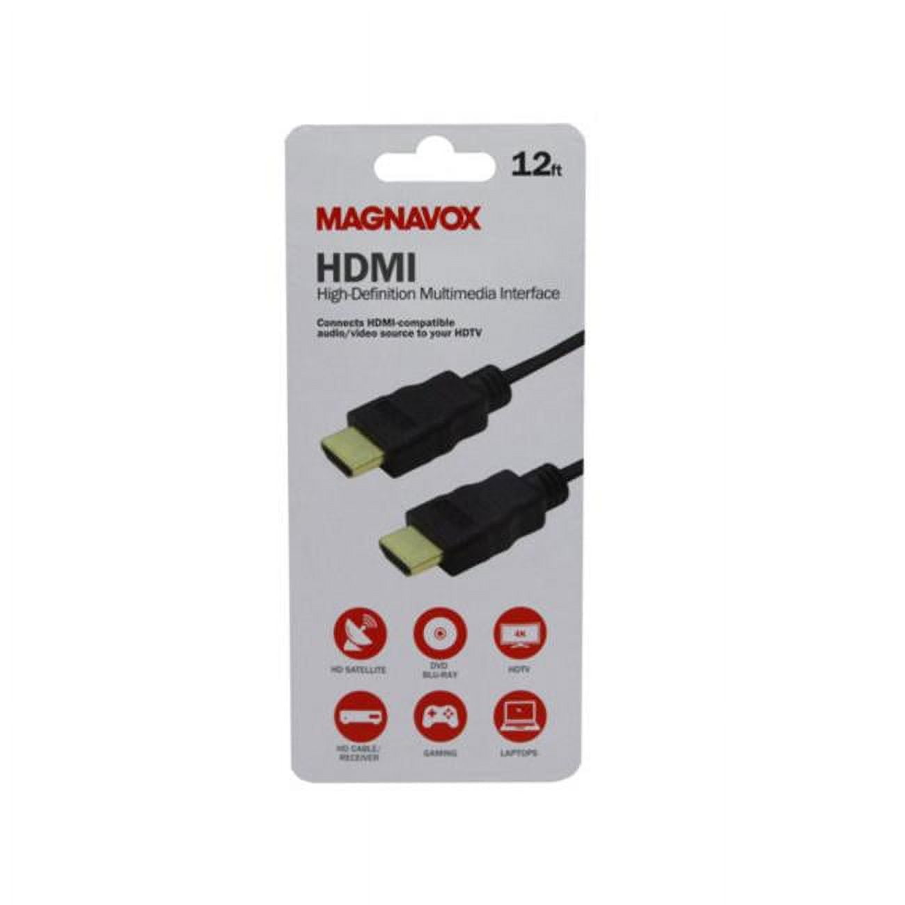 12 ft. Magnavox High Speed 4K HDMI Cable - Pack of 12 - Walmart.com
