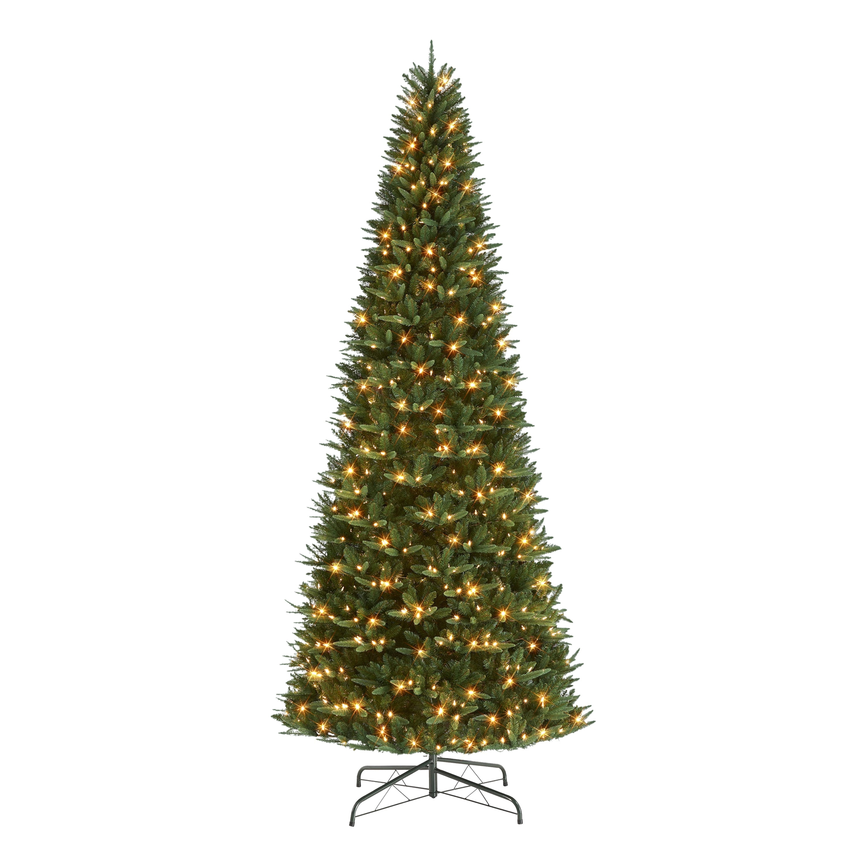12 ft Pre-Lit Monroe Fir Tree 3214 Tips 800 Warm White LED Lights Sure ...
