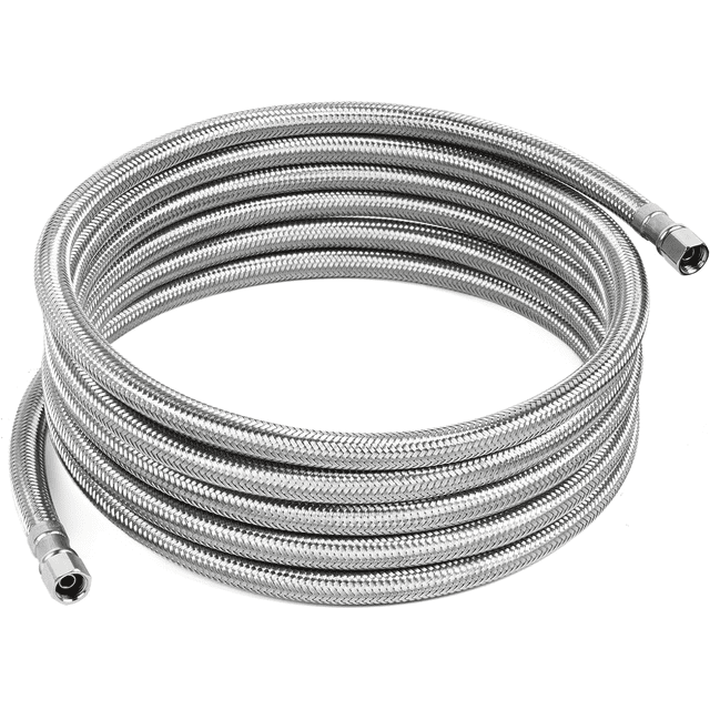 JUWO 12 ft Refrigerator Water Line, 1/4 Inch Compression, Stainless ...