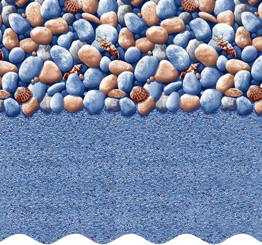 12 ft Round Swimming Pool Liner | Rock Island | Overlap | 48-52 Inch ...