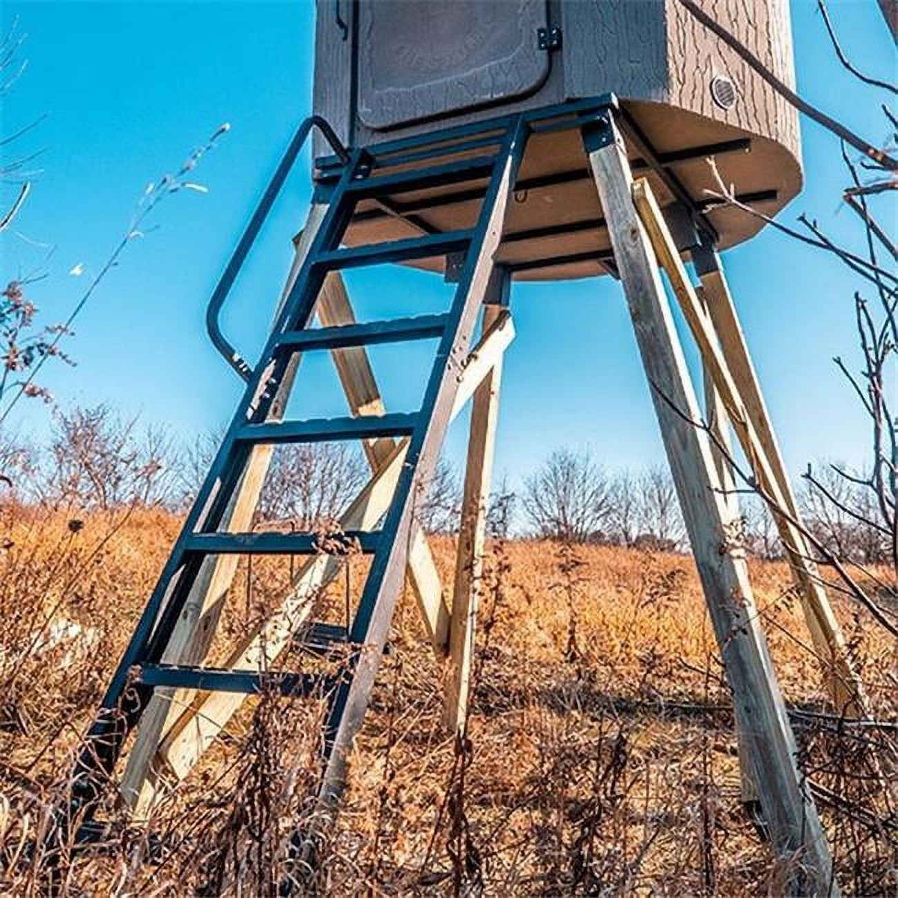 12 ft. Steel Ladder with Mountable to Any Homemade Wooden Leg System ...