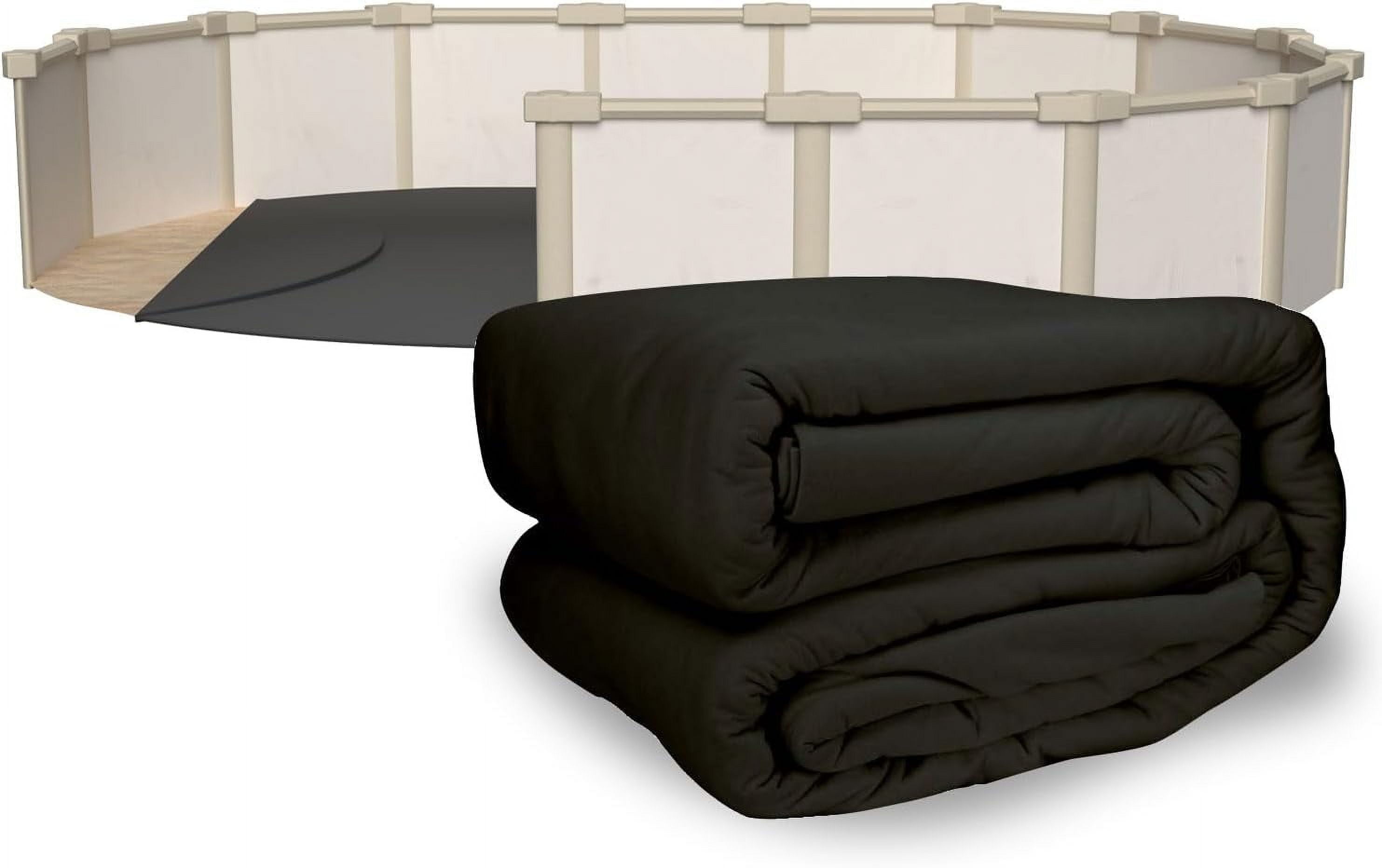 12 ft x 18 ft Oval Pool Liner Pad for Above Ground Pools | Durable ...