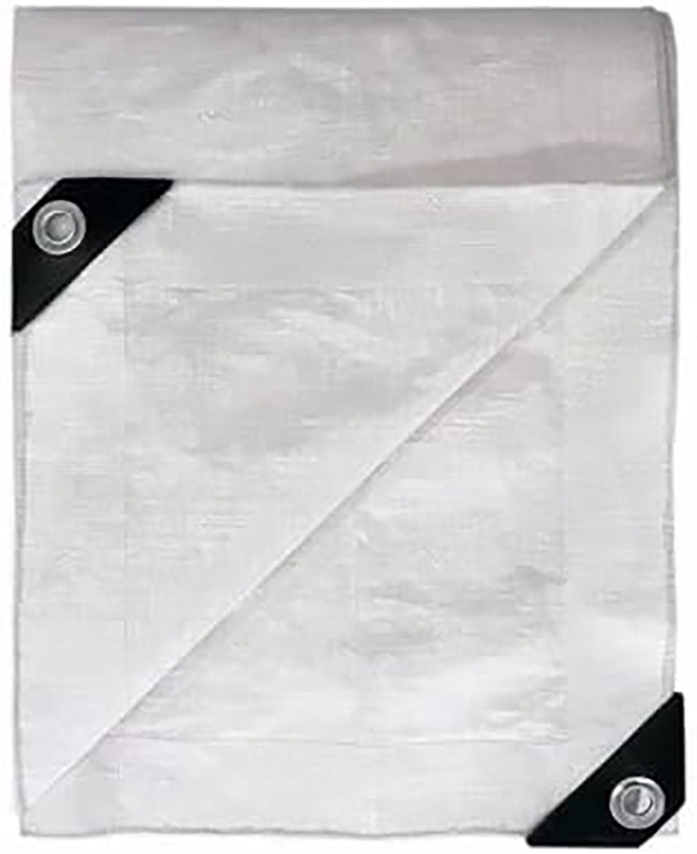 12' ft x 20' ft White Heavy Duty Fire Resistant Tarp - (Pack of 1 ...