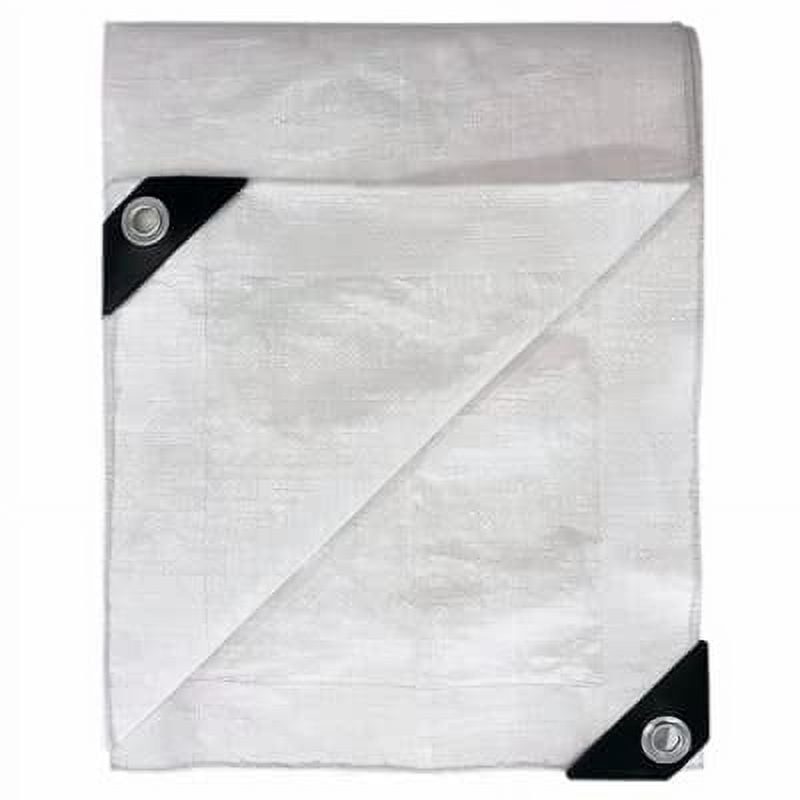 12' ft x 20' ft White Heavy Duty Fire Resistant Tarp - (Pack of 6 ...