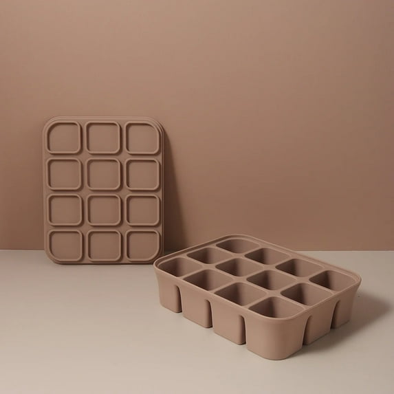 12 grid Food-Grade Silicone Baby Food Freezer Tray - Easy Pop Out Ice ...