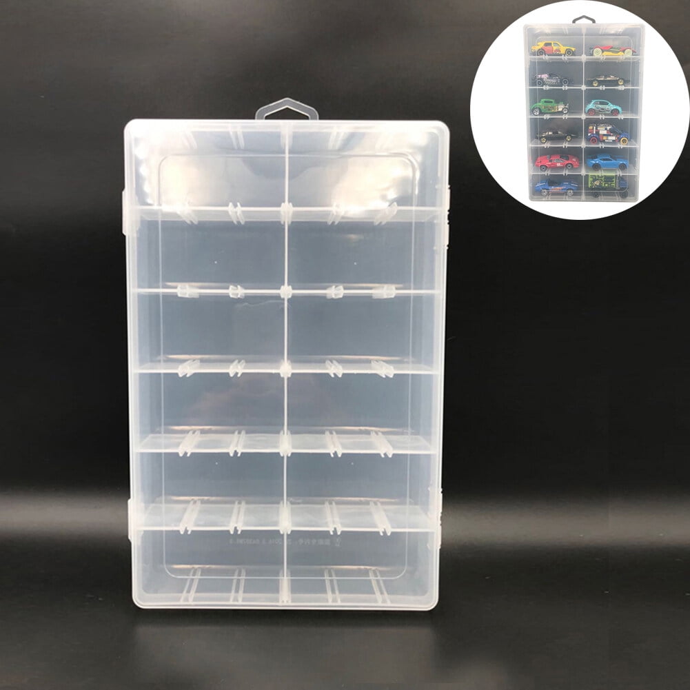 12 grids PVC Toy Car Display Boxes For 1:64 Model Car Toy Display Box ...