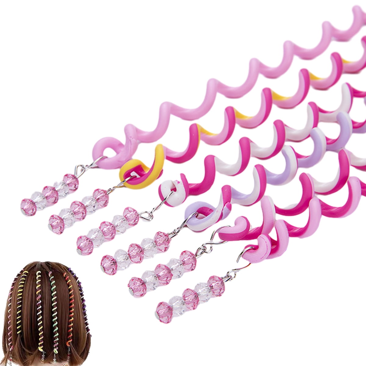 12 hair styling twist clips, girls braid hair twist curl hair ...