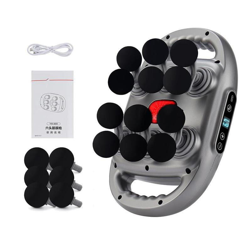 12-head Massager, 1 Box USB Rechargeable Muscle Massager, Portable ...