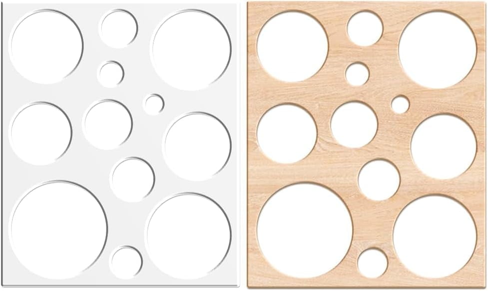 12-in-1 Circle Inlay Template 12"X10" inches Router and Decorative ...